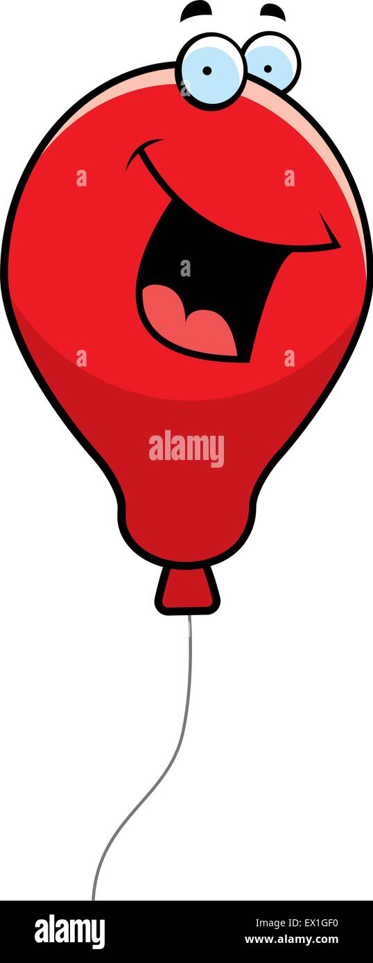 A cartoon red balloon smiling and happy Stock Vector Image & Art - Alamy
