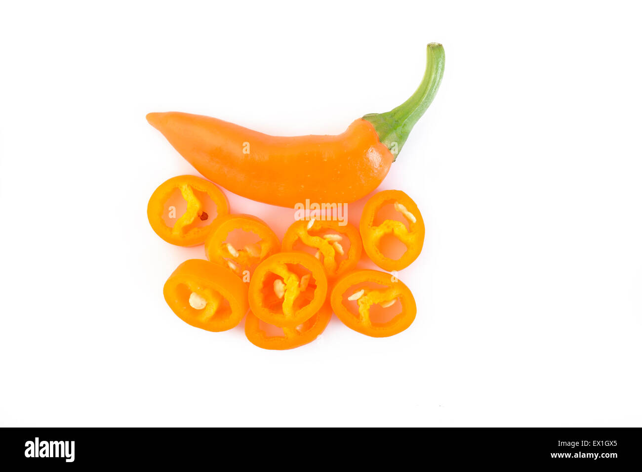 hot yellow peppers slices Stock Photo - Alamy