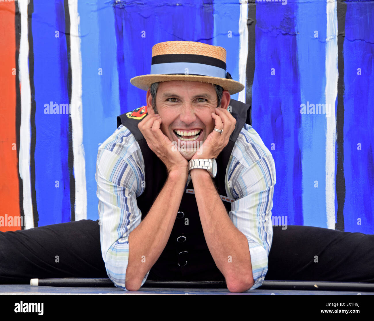 Portrait of Mr. Strange, the barker at Sideshow by the Seashore in ...