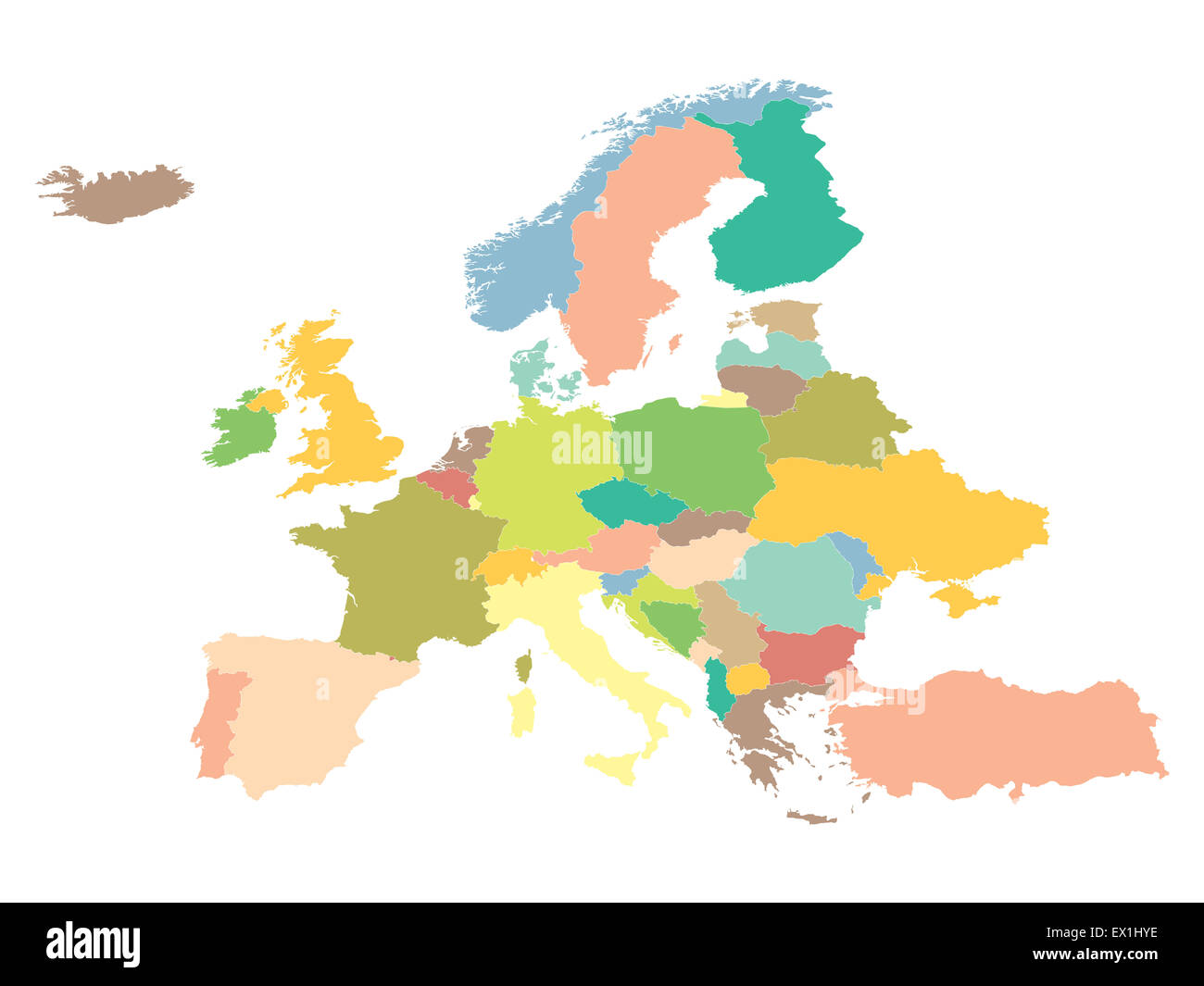 Political map of europe hi-res stock photography and images - Alamy