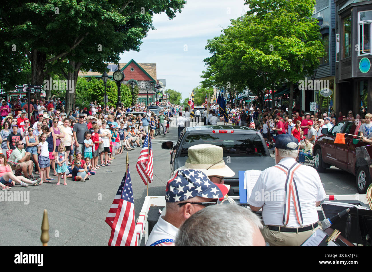 BAR HARBOR, MAINE, USA, 4 July, 2015. Independence Day Parade Credit ...