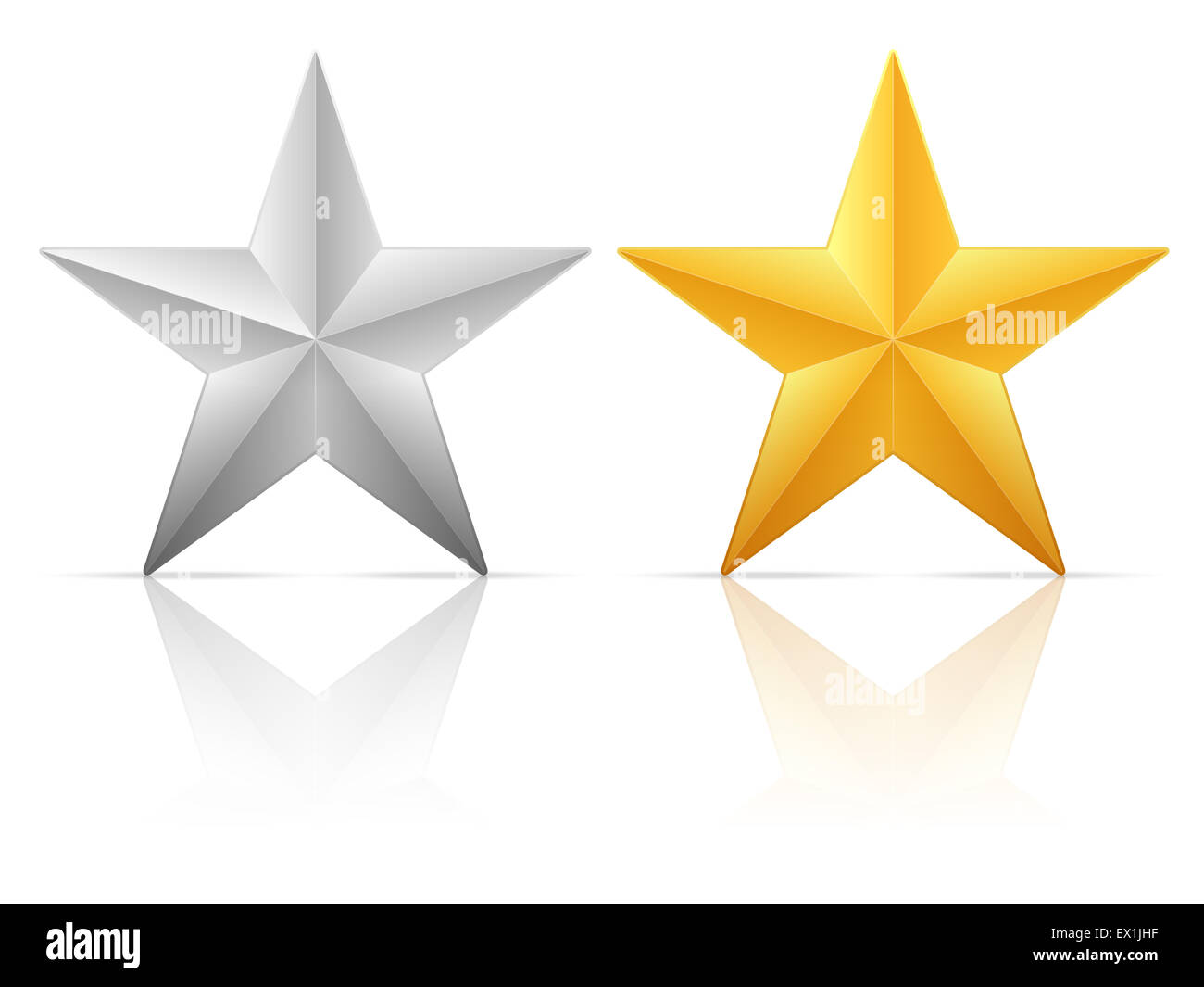 Star set on a white background. Vector illustration Stock Photo - Alamy
