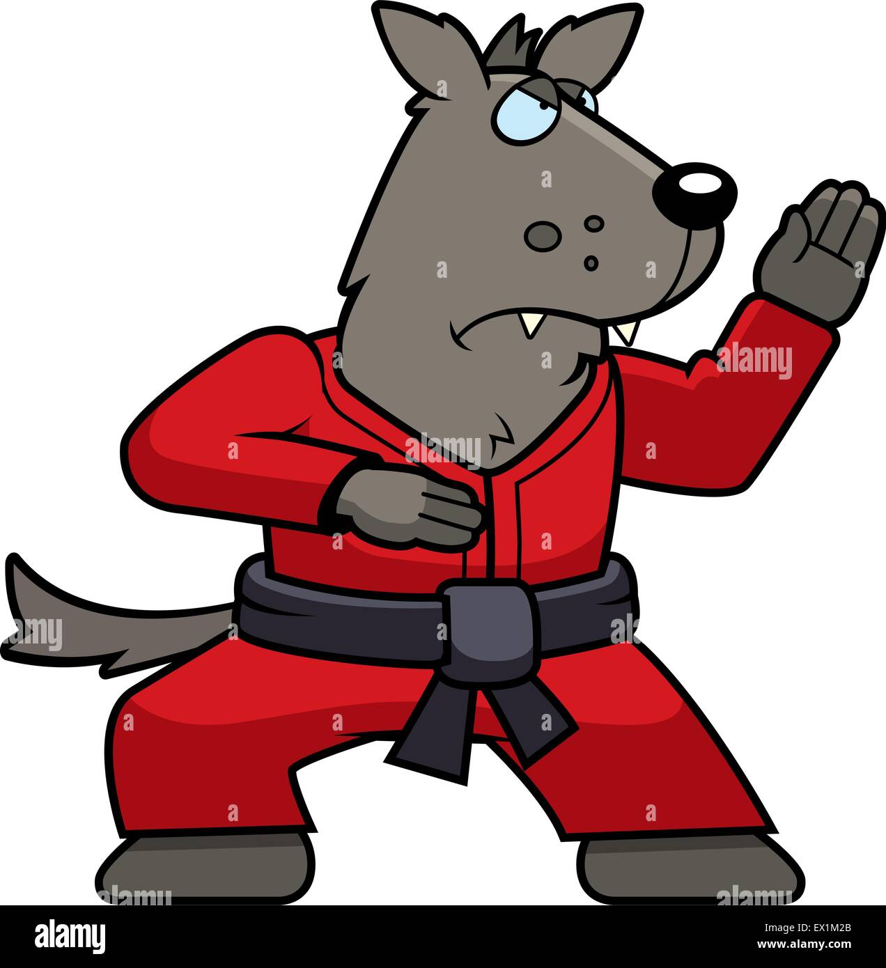 Red Wolf Cartoon Character