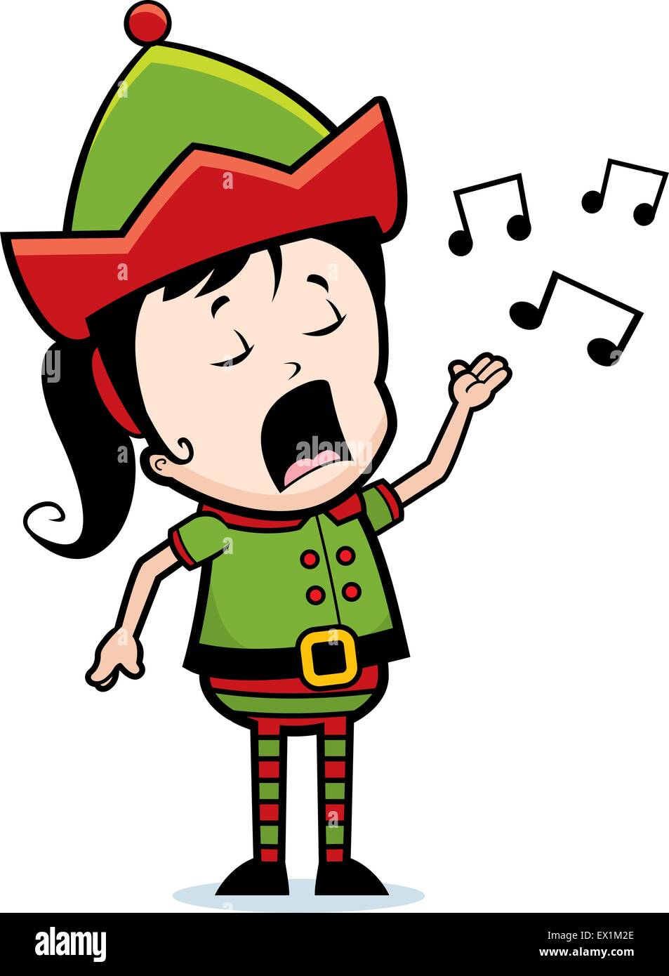 Kid singing illustration Stock Vector Images - Alamy