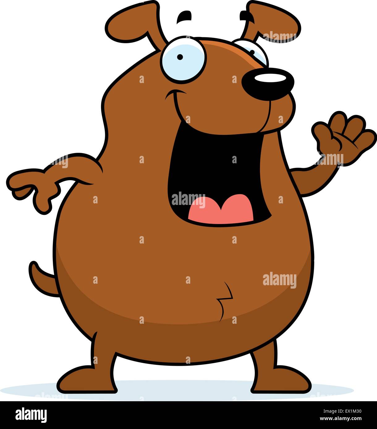 A happy cartoon dog waving and smiling Stock Vector Image & Art - Alamy