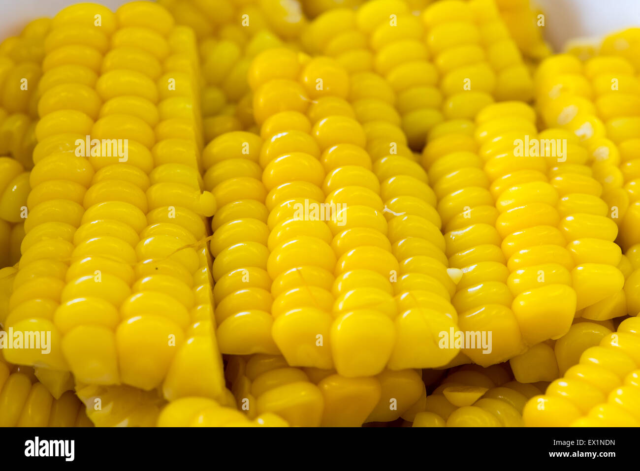 Sliced Steamed Corn Stock Photo - Alamy
