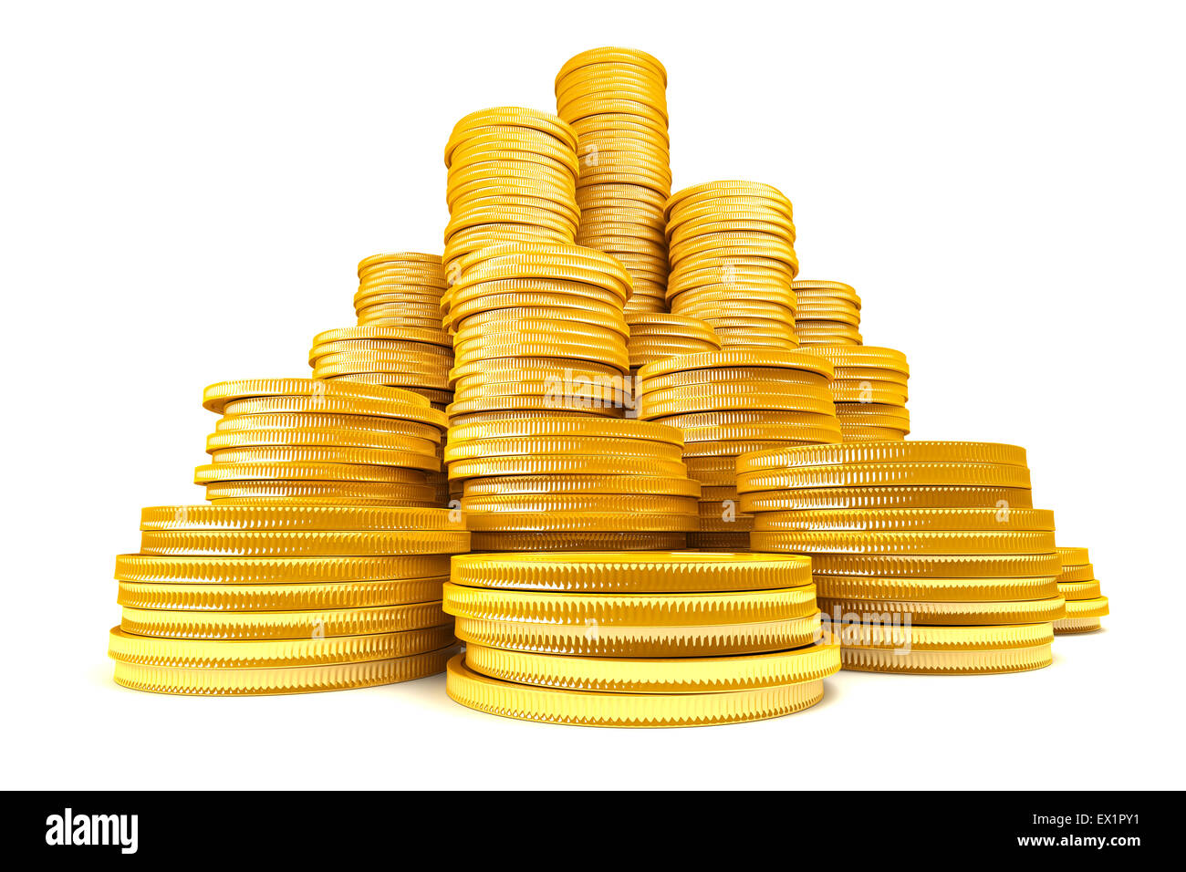 Stack of gold coins Stock Photo - Alamy