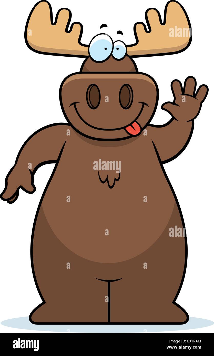 Cartoon smiling moose hi-res stock photography and images - Alamy