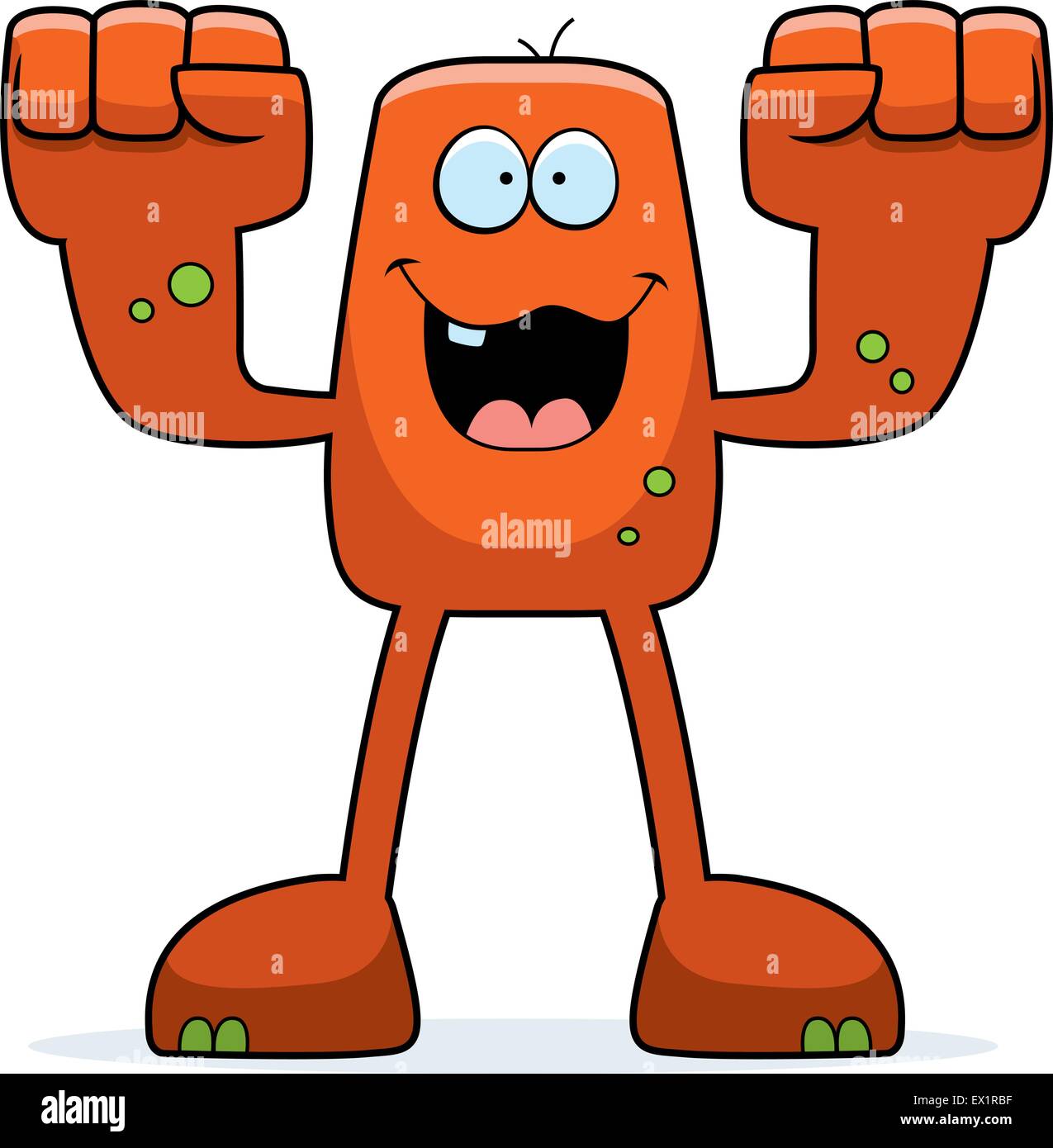 A happy cartoon monster standing and smiling Stock Vector Image & Art ...