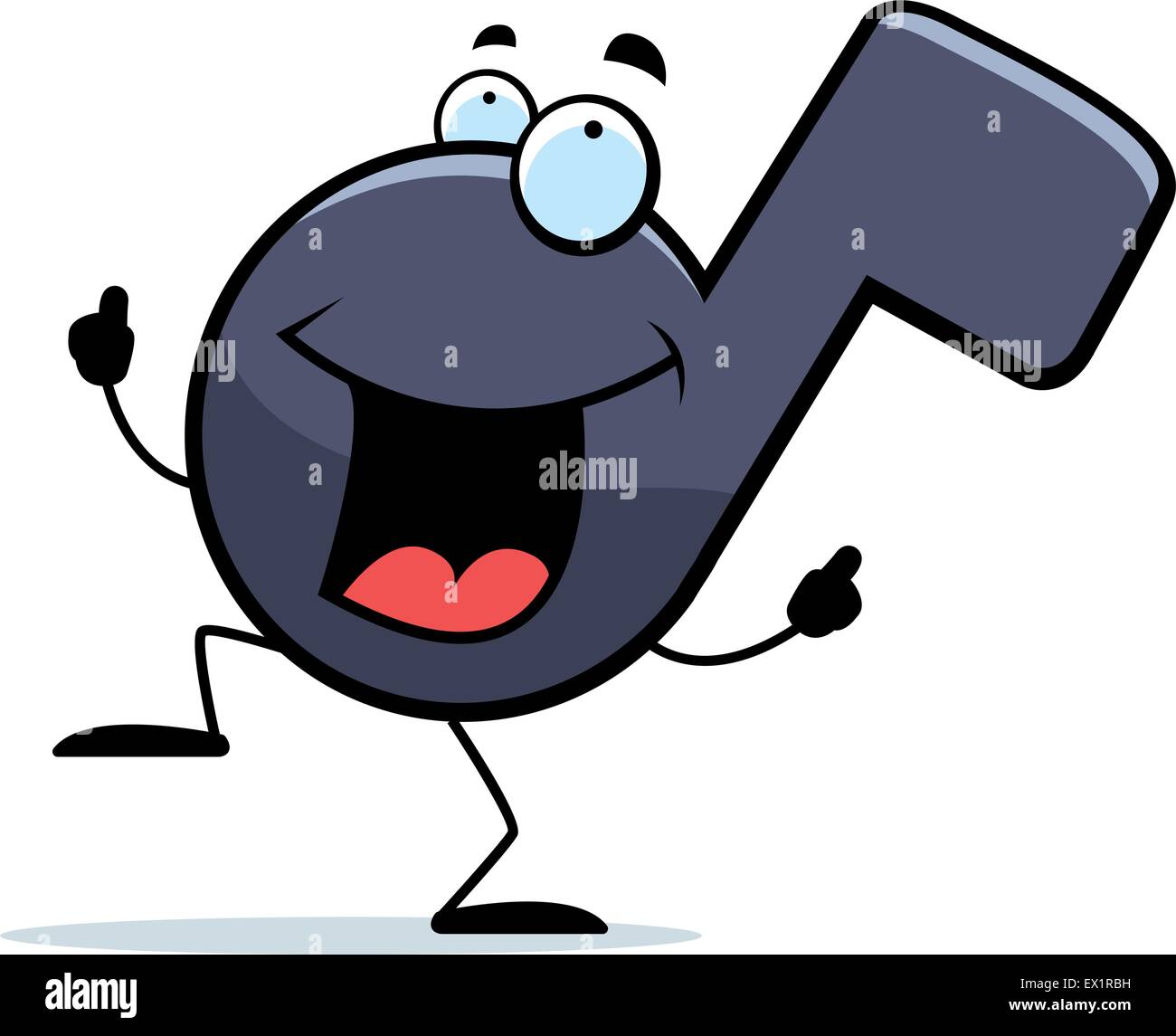 A happy cartoon musical note dancing and smiling Stock Vector Image ...