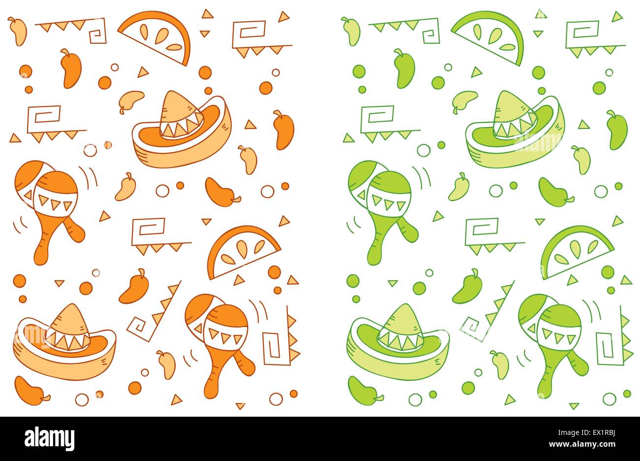 Mexican vector background pattern Stock Vector Images - Alamy