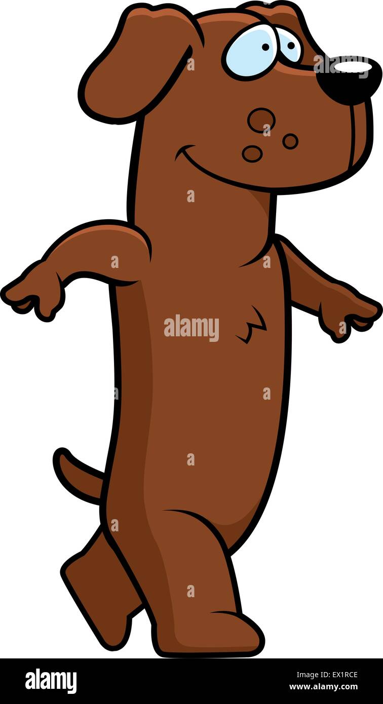 Walking a dachshund Stock Vector Images - Alamy
