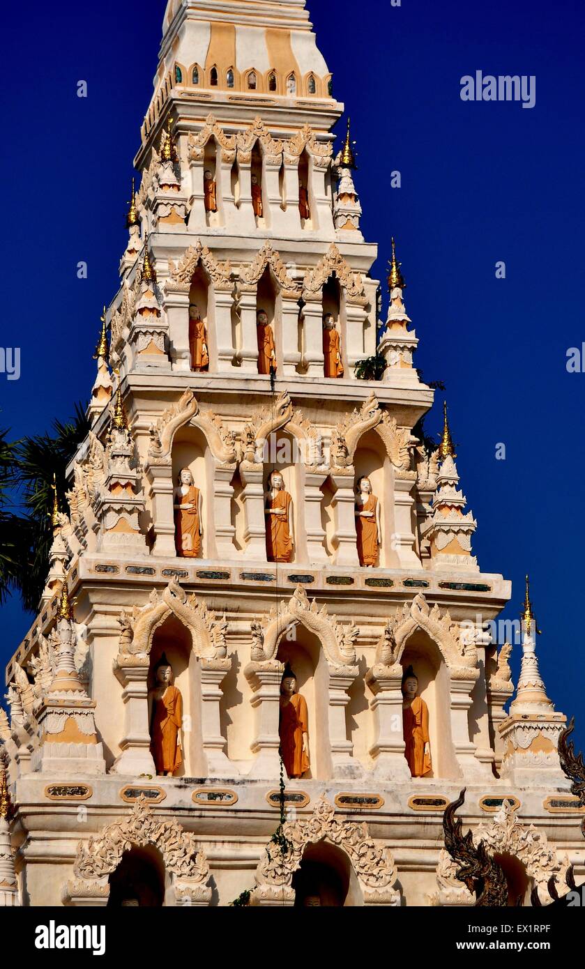 Chiang Mai, Thailand: 8th century stepped pyramidal Wat Chedi Liem with ...