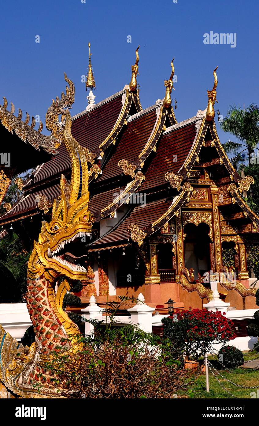 Chiang Mai, Thailand: Wat Chedi Liem's Vihan hall with interlocking ...