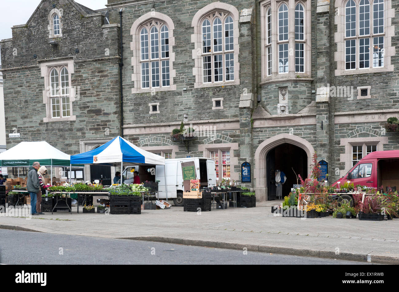 Pannier Market Tavistock Devon England UK Europe Stock Photo - Alamy