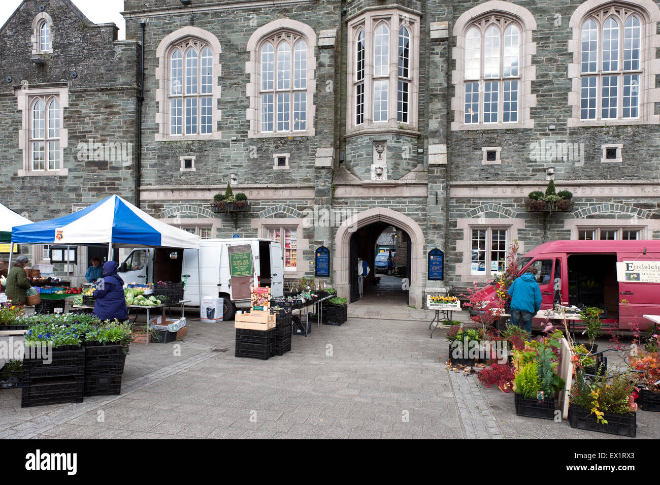 Pannier Market Tavistock Devon England UK Europe Stock Photo - Alamy
