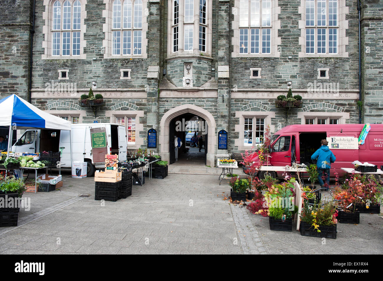 Pannier Market Tavistock Devon England UK Europe Stock Photo - Alamy