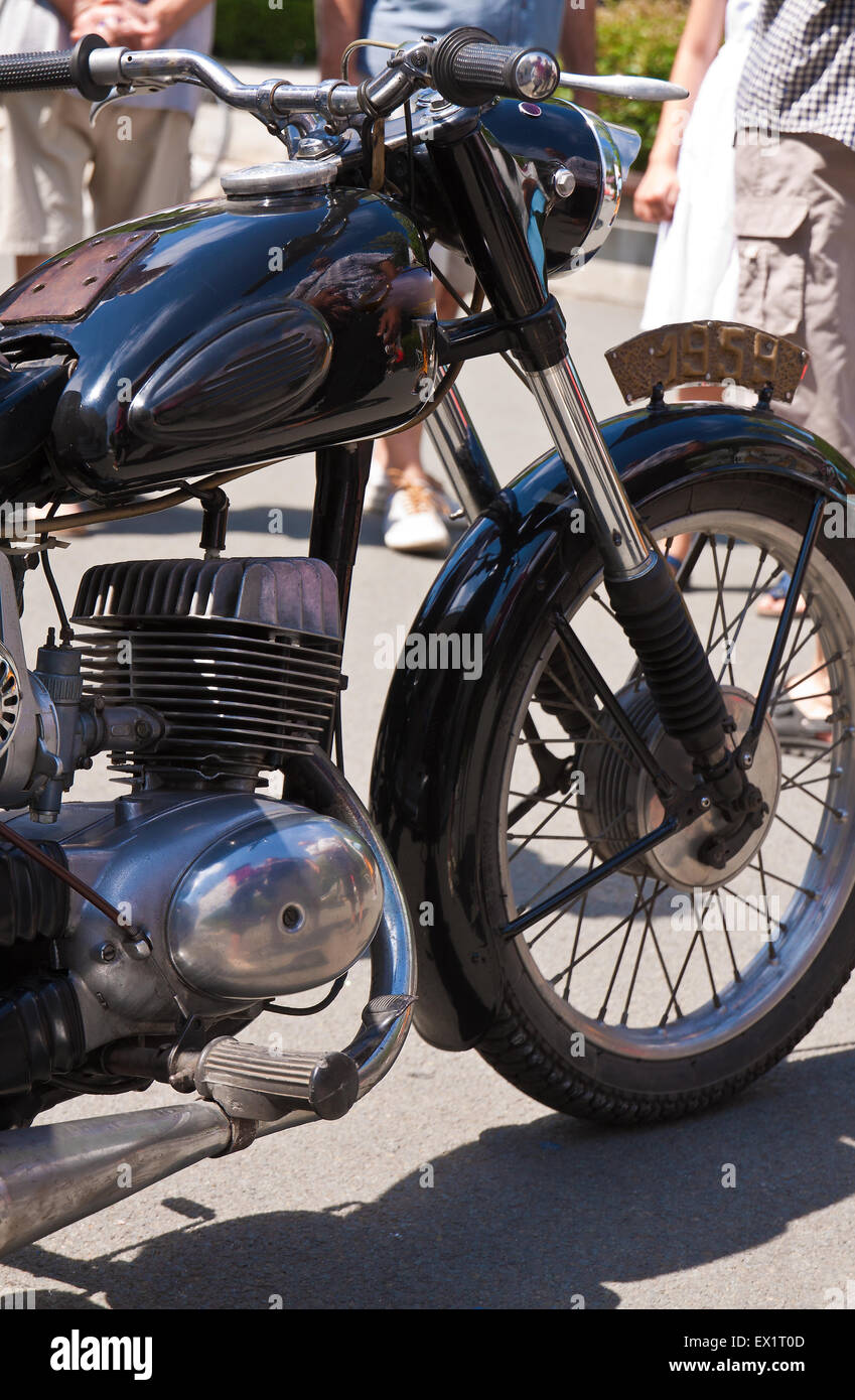 Details of vintage classic motorcycle Stock Photo - Alamy
