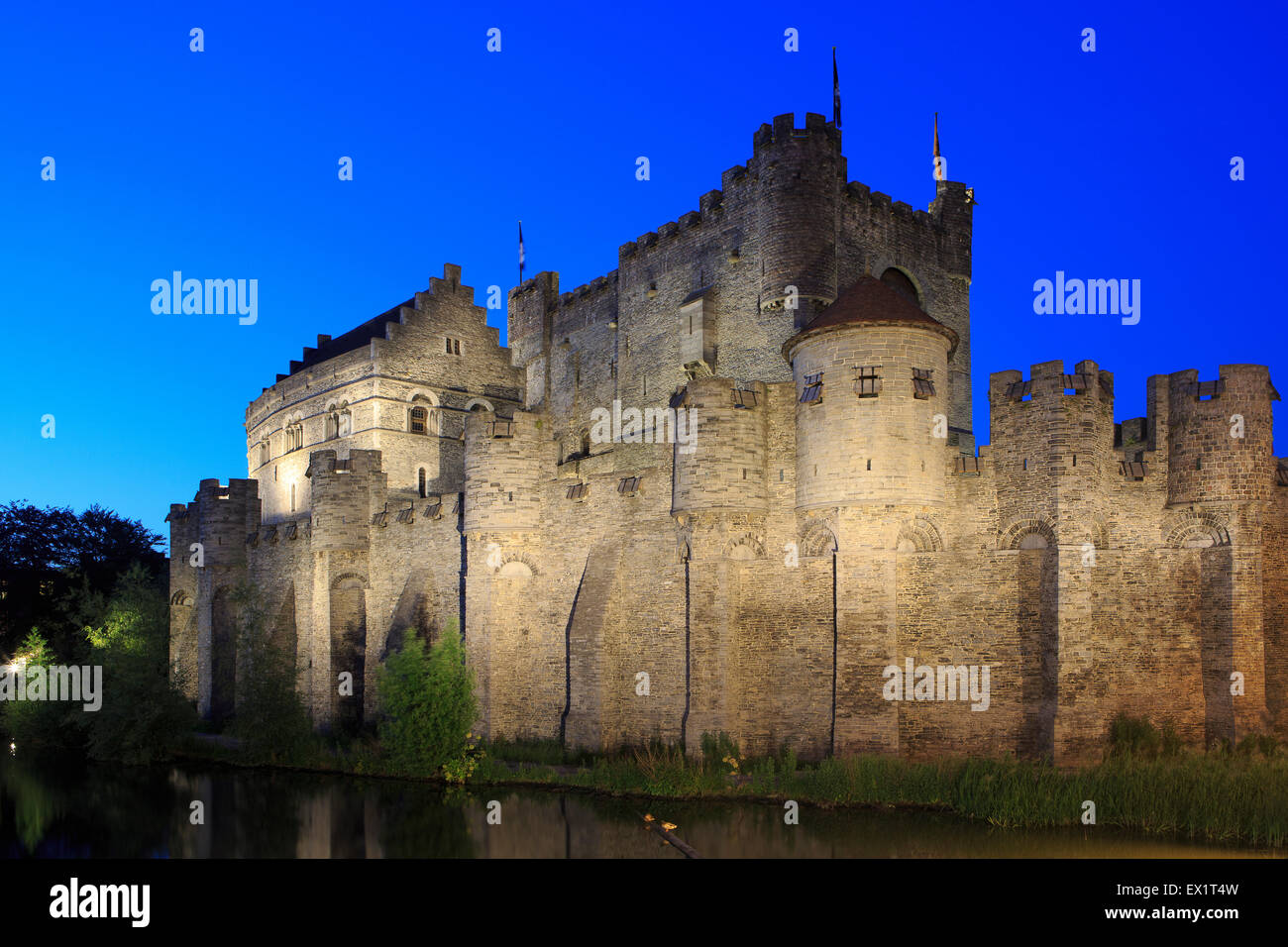 The Gravensteen (Castle of the Counts) in Ghent, Belgium Stock Photo ...