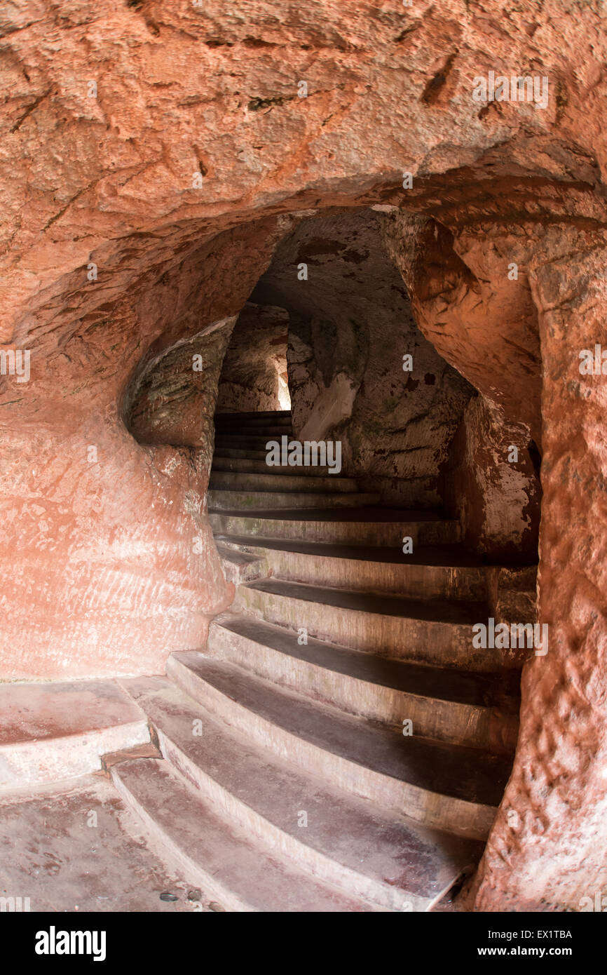 Man-made cave near the monastery Stock Photo - Alamy