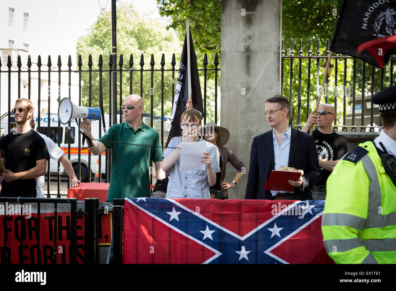 London, UK. 4th July, 2015. Far-right group New Dawn stage anti-Jewish ...