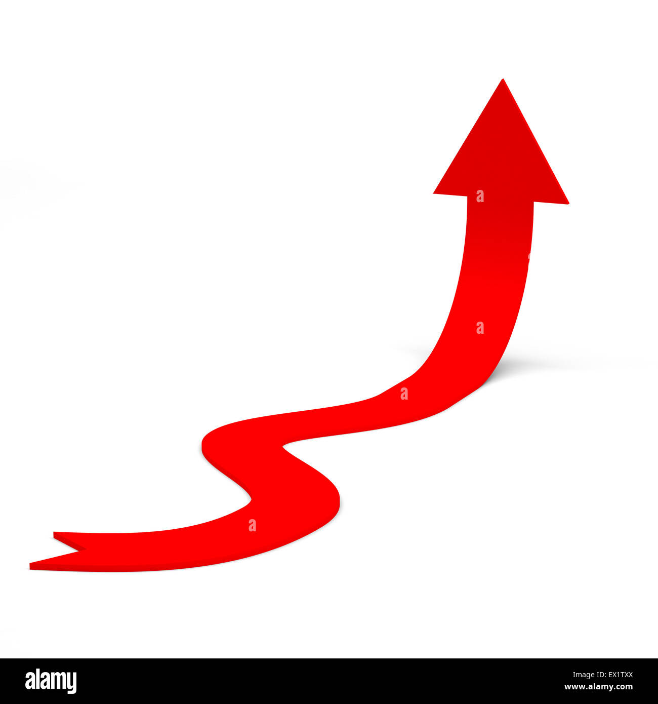 Red rising arrow Stock Photo - Alamy
