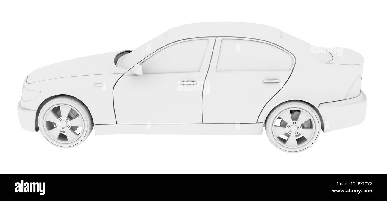 Car model on white Stock Photo - Alamy