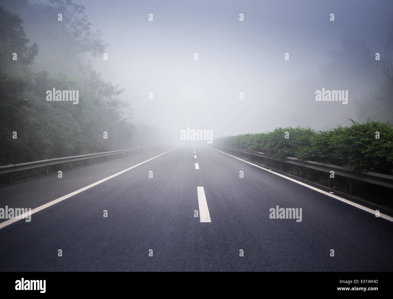 wide and empty highway Stock Photo - Alamy