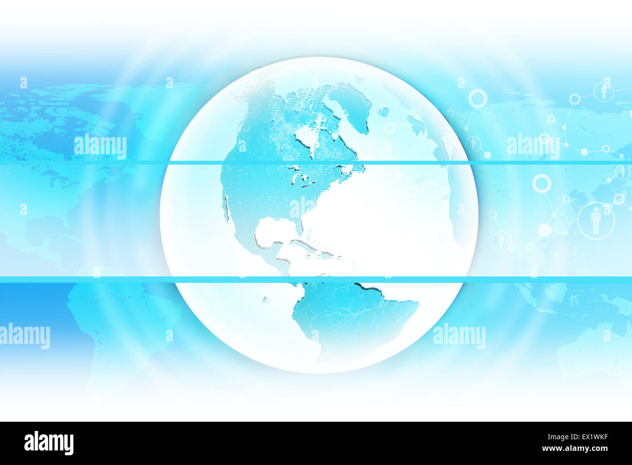 Abstract blue background with Earth Stock Photo - Alamy