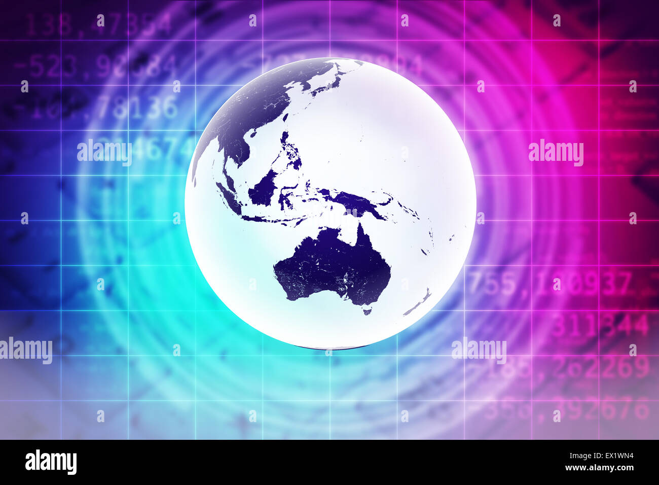 Earth on abstract colorful background Stock Photo - Alamy