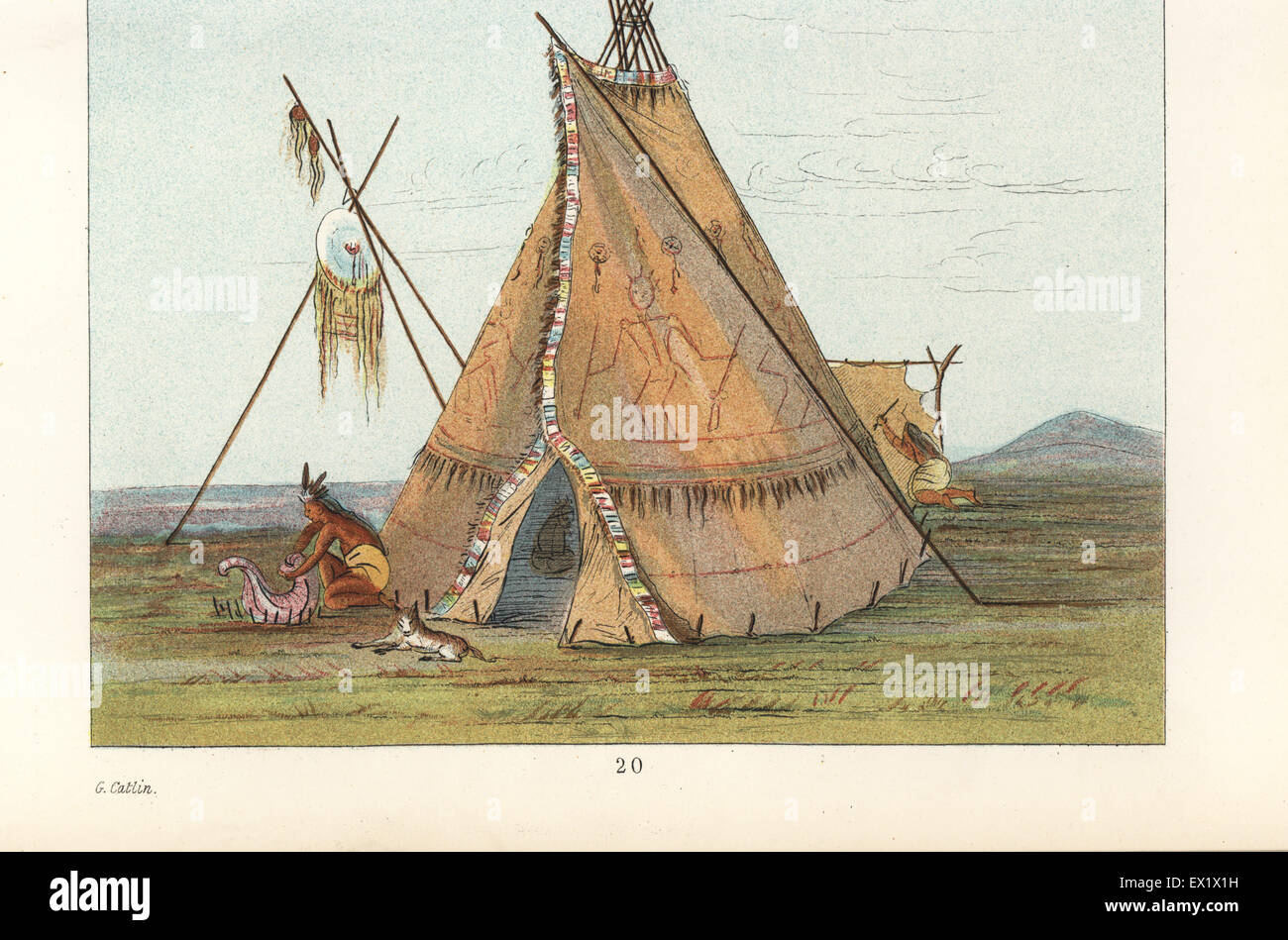 Native american with scalps hi-res stock photography and images - Alamy