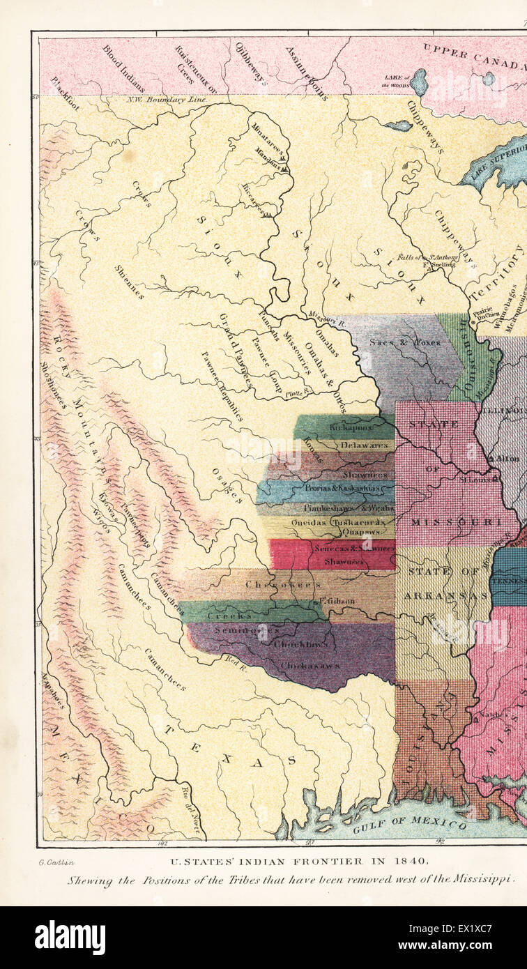 American native tribes map High Resolution Stock Photography and Images ...