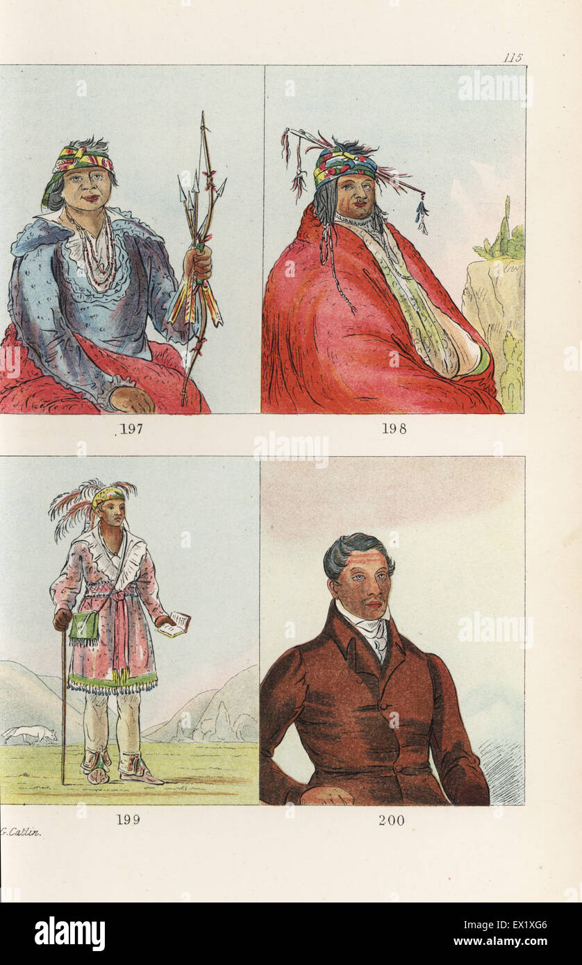 Delaware chief Ni-co-man, the Answer 197, with bow and arrow, and ...