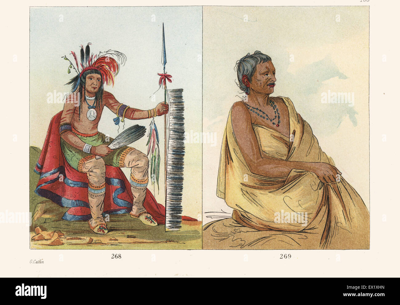 Chippewa men: On-daig, Crow 268 in an extravagent costume with ...