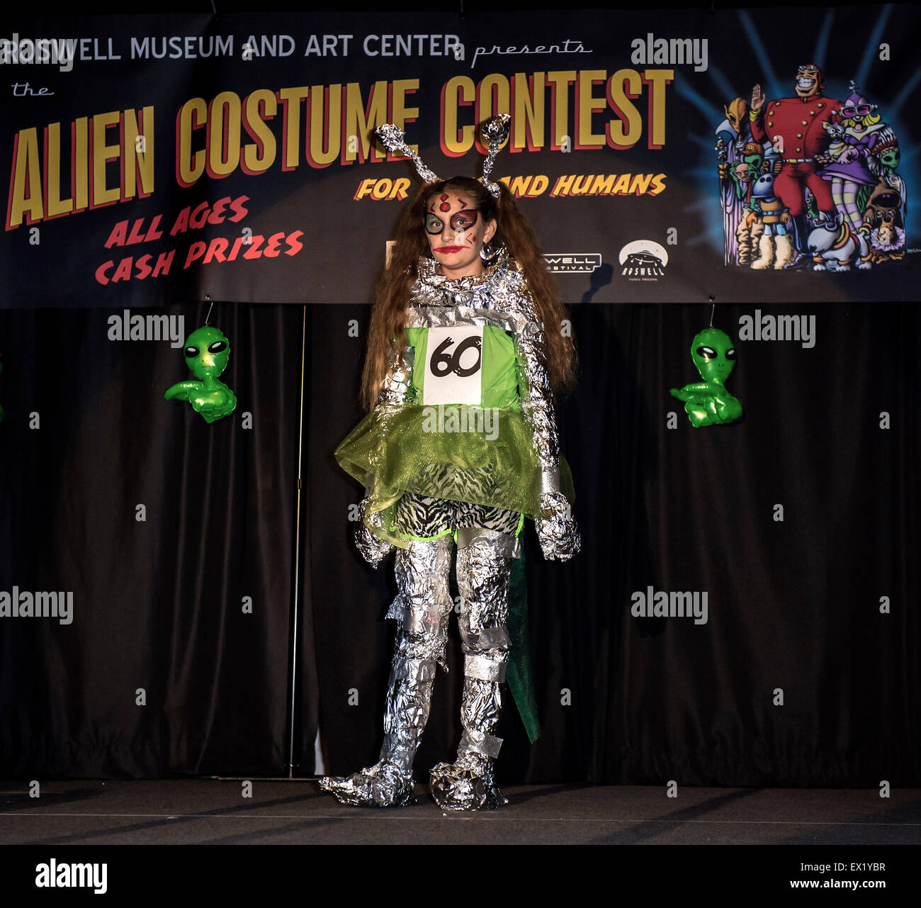 Roswell, New Mexico, USA. 04th July, 2015. Humans compete in the alien ...