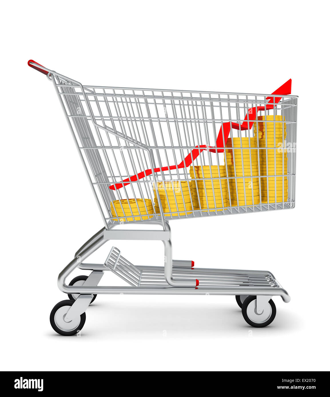 Gold arrow isolated in Cut Out Stock Images & Pictures - Alamy