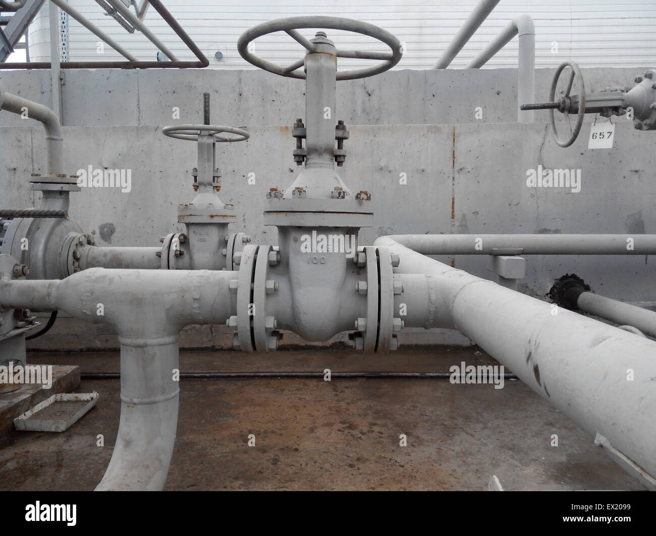 Oil refinery. Equipment for primary oil refining Stock Photo - Alamy