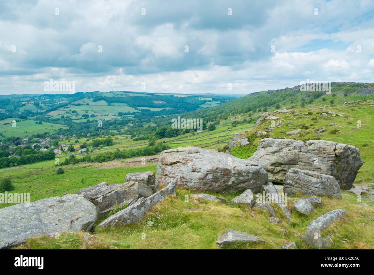 View from baslow edge looking hi-res stock photography and images - Alamy
