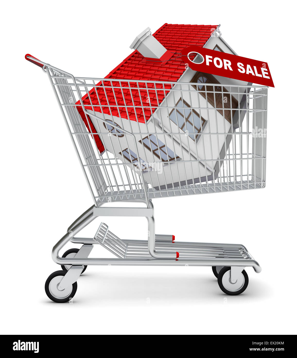 Family shopping trolley in Cut Out Stock Images & Pictures - Alamy