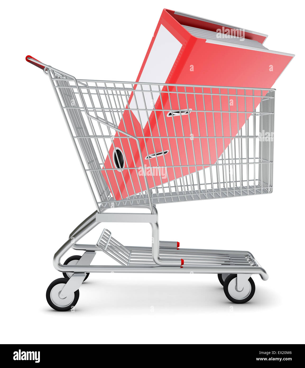 Office Folder In Shopping Cart Stock Photo Alamy