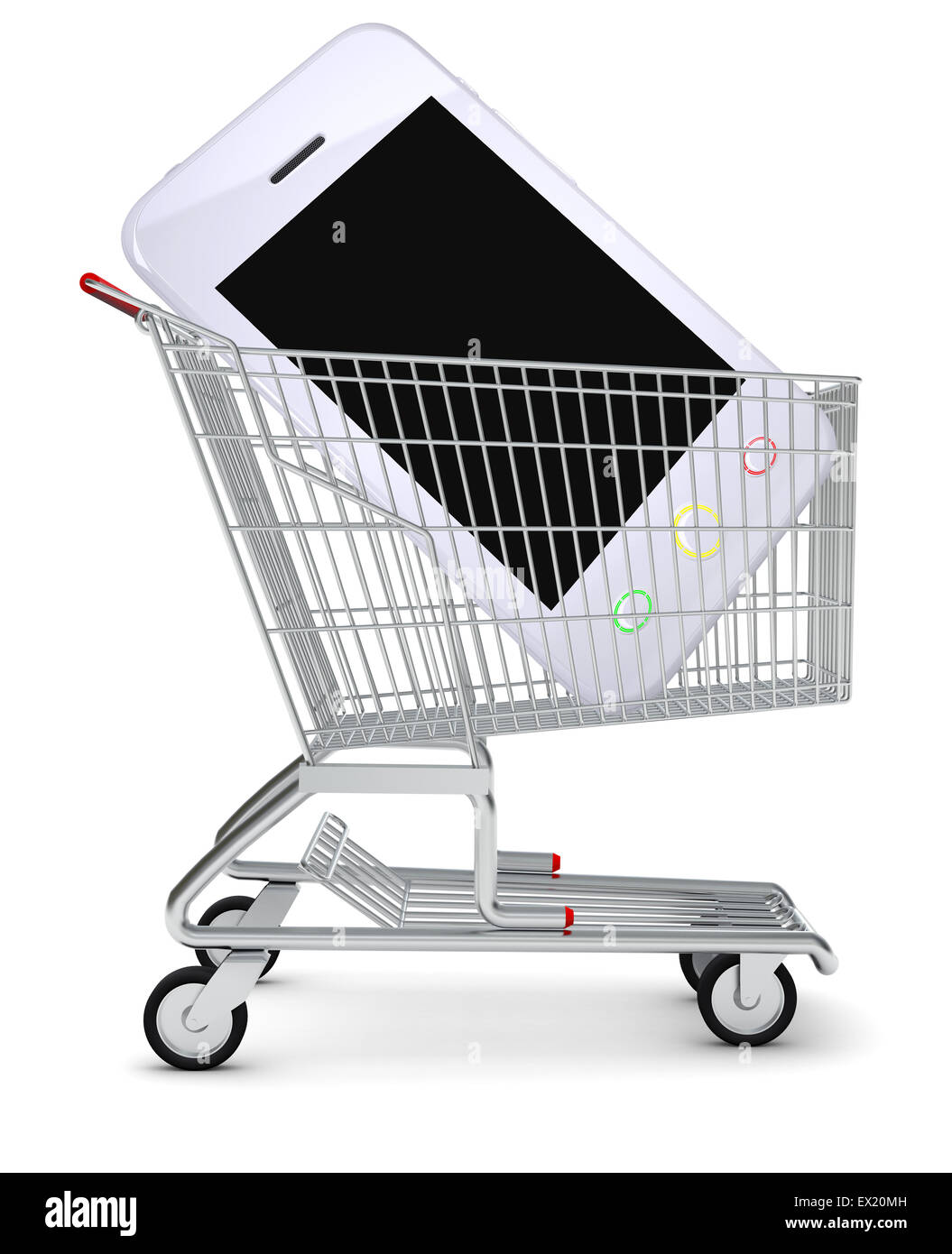 Smartphone in shopping cart Stock Photo - Alamy