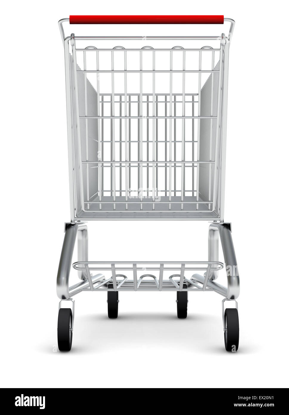 Shopping cart, rear view Stock Photo - Alamy