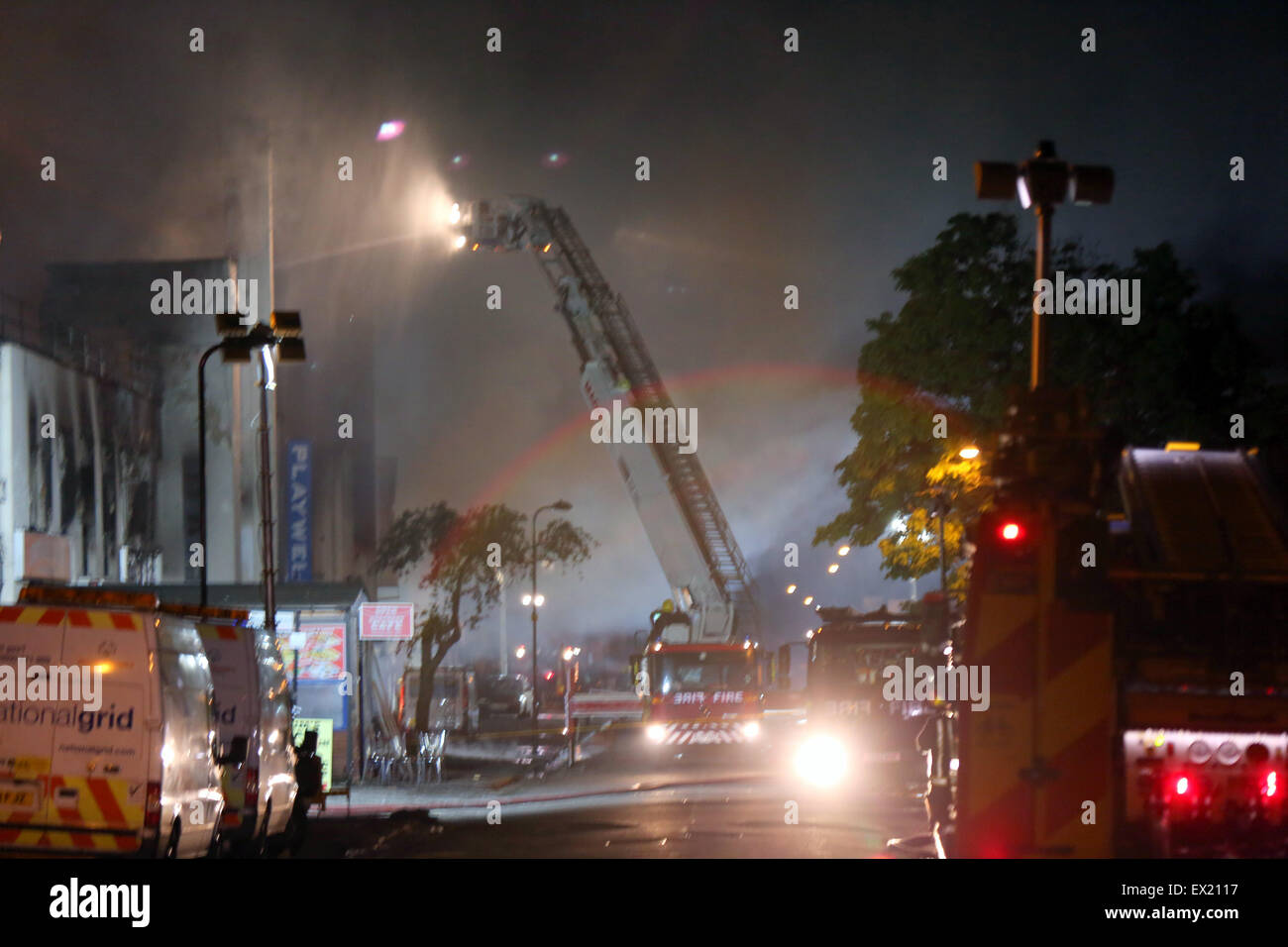 Perivale, West London, UK. 4th July, 2015. A serious fire at a ...