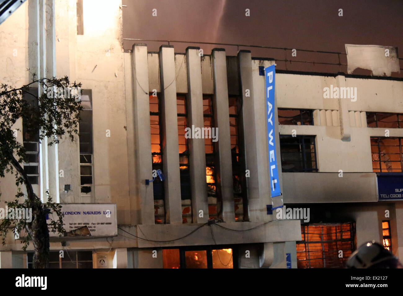 Perivale, West London, UK. 4th July, 2015. A serious fire at a ...
