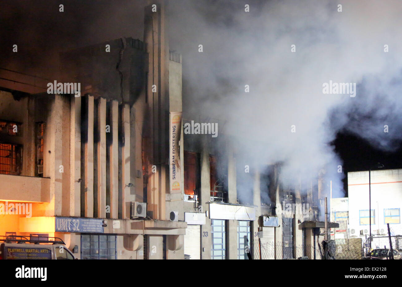 Perivale, West London, UK. 4th July, 2015. A serious fire at a ...