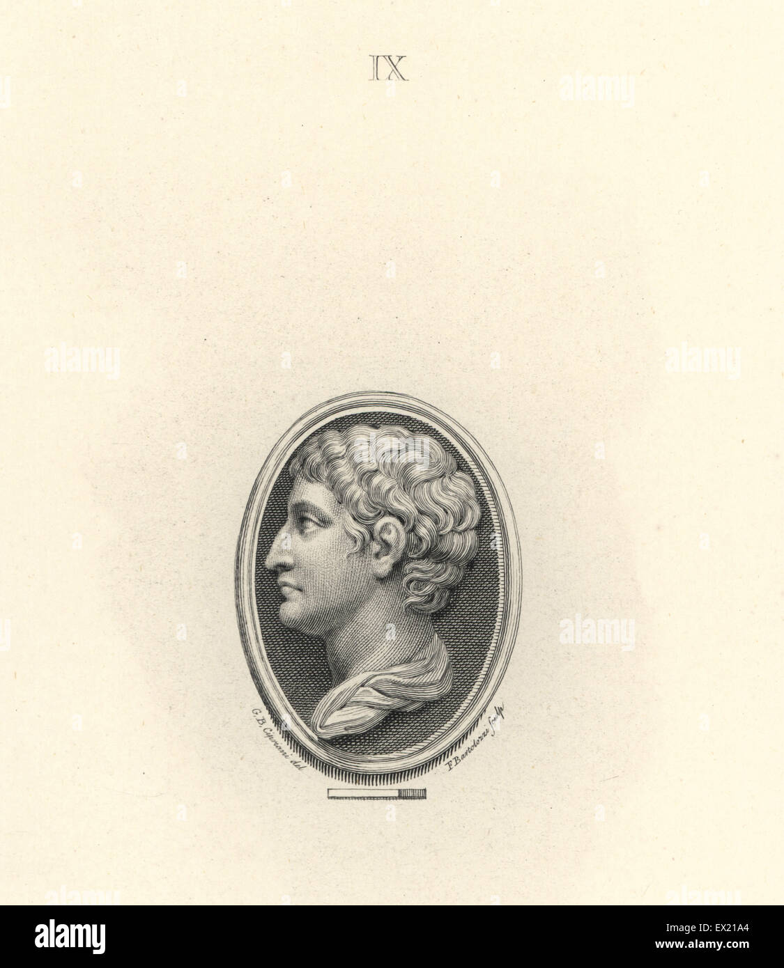Marcus Claudius Marcellus, nephew of the Roman Emperor Augustus. Copperplate engraving by ...
