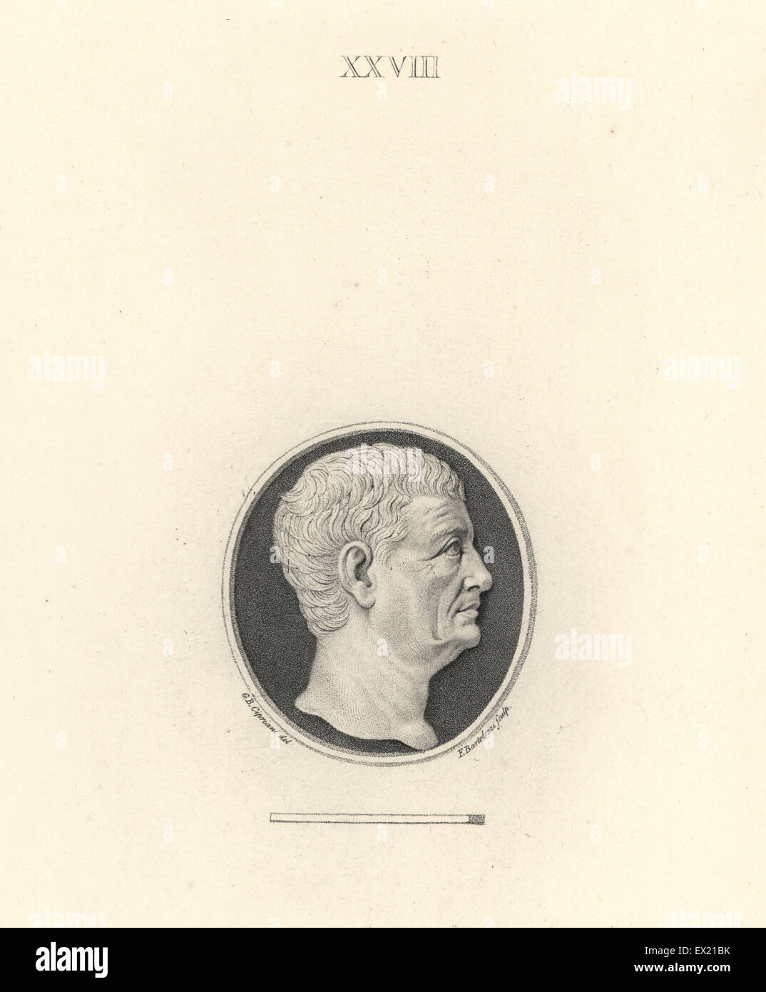 Phocion, Athenian statesman. Copperplate engraving by Francesco ...