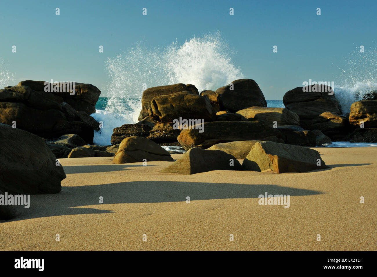 Durban, KwaZulu-Natal, South Afica, pristine beach of Umhlanga Rocks ...