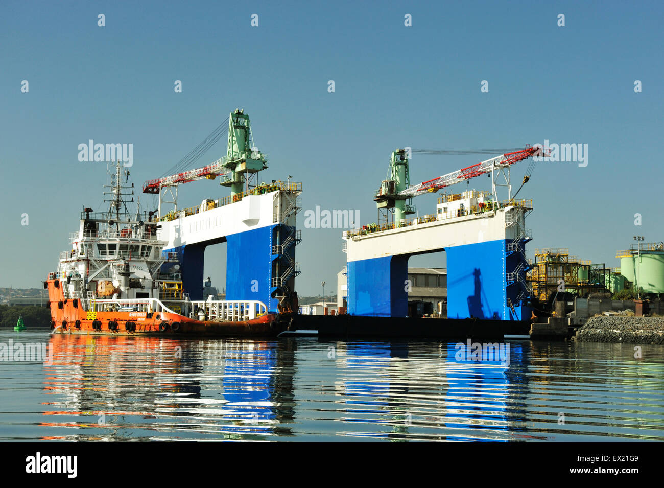 Beautiful landscape, global ports, ship floating dry dock, Durban ...
