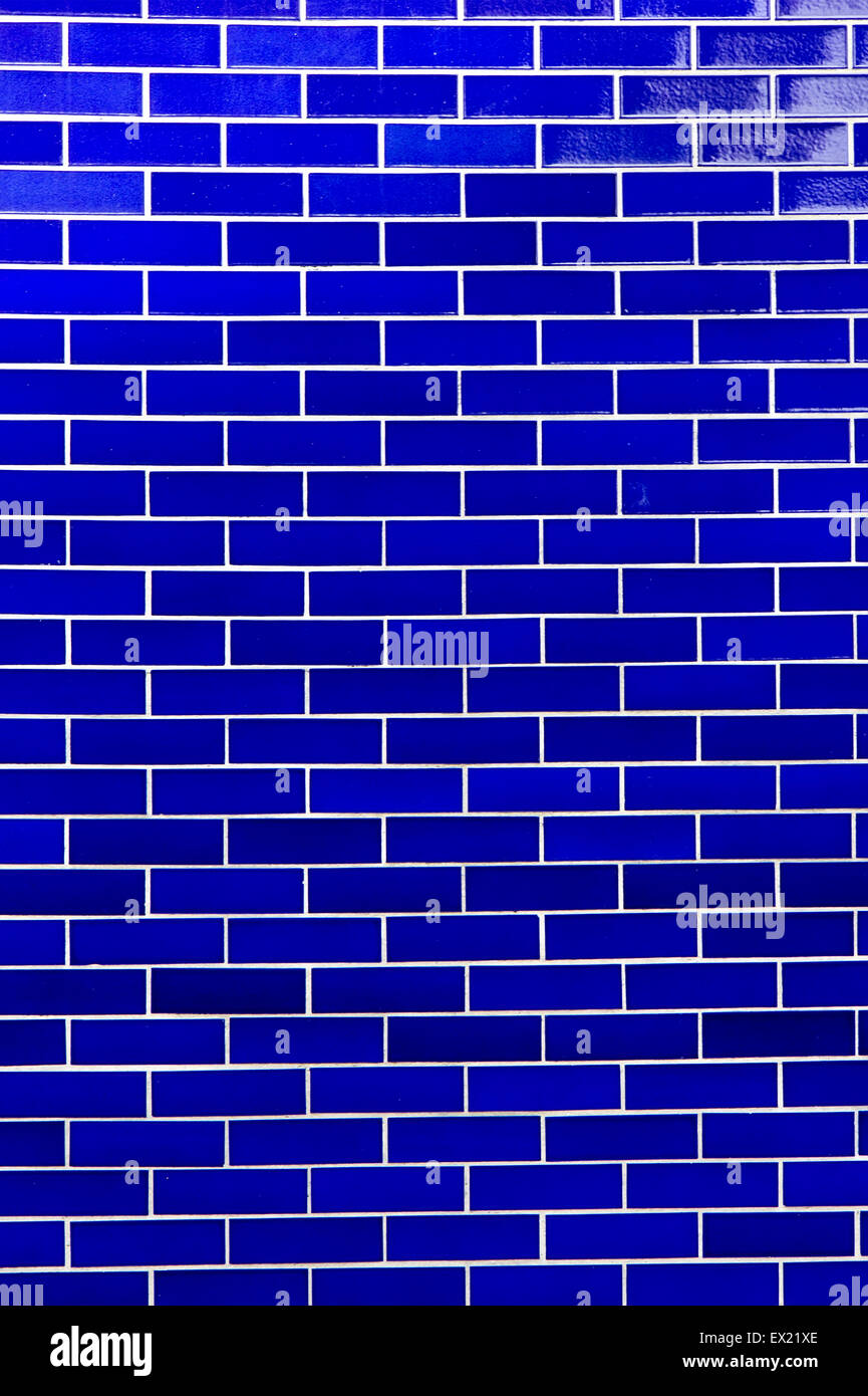 Blue brick wall Stock Photo - Alamy